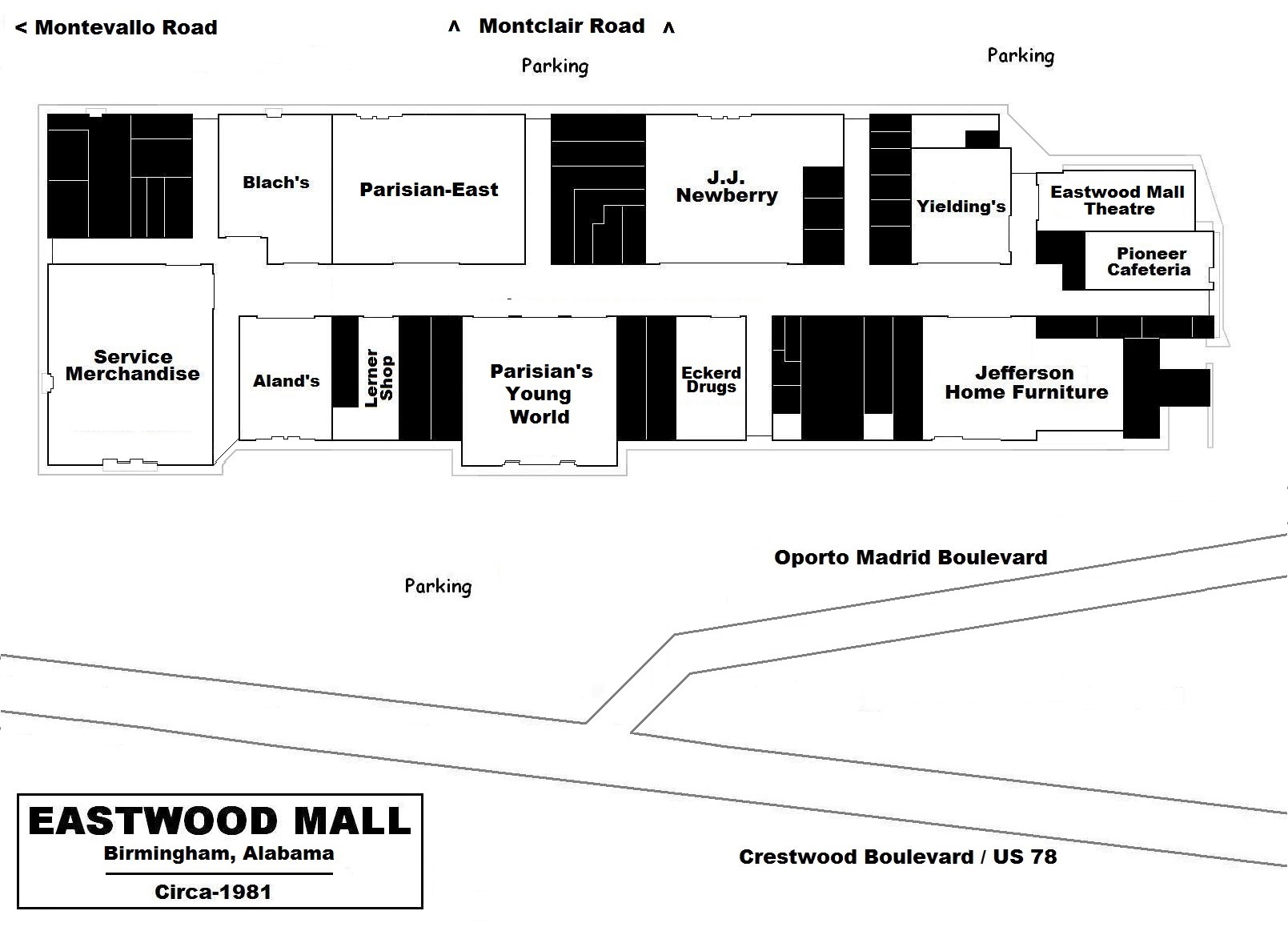 Eastwood Mall Map