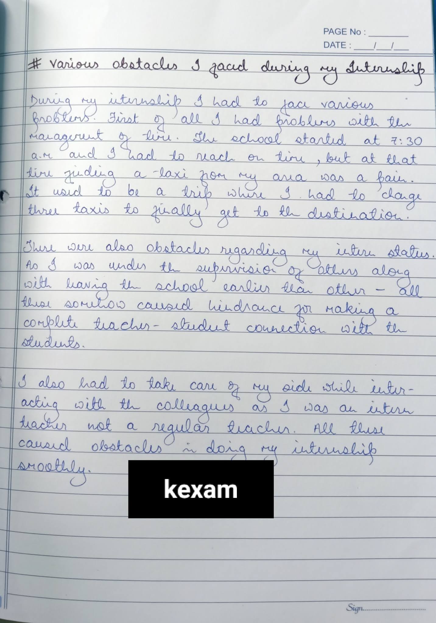 Bed internship report file. knowledgexam