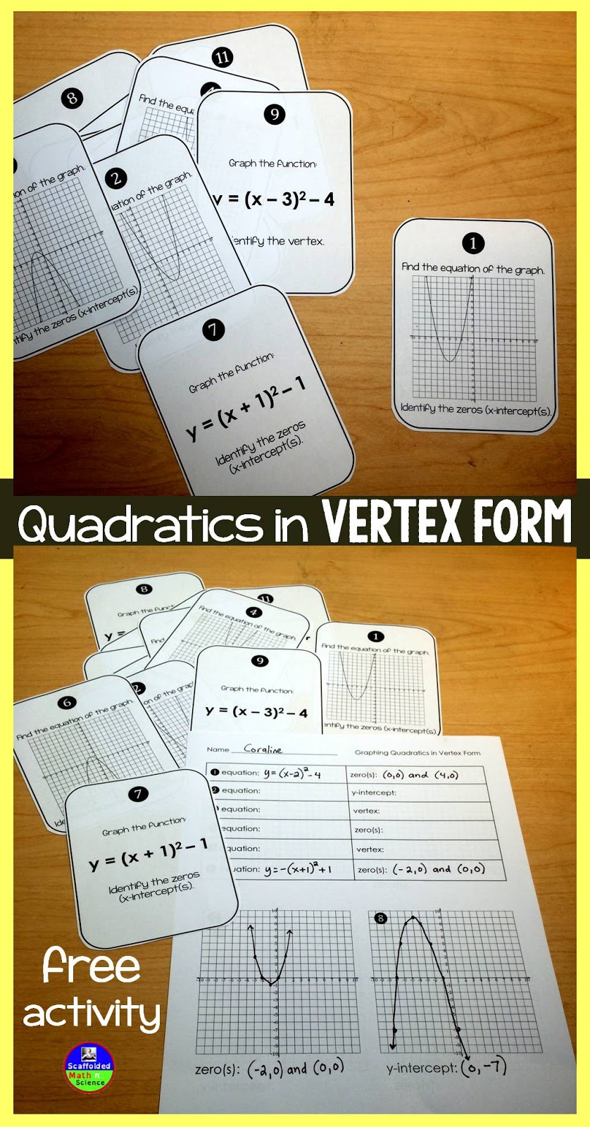 Scaffolded Math And Science Vertex Schmertex vertex Form Quadratics Scaffolded Math And Science Vertex Schmertex vertex Form Quadratics
