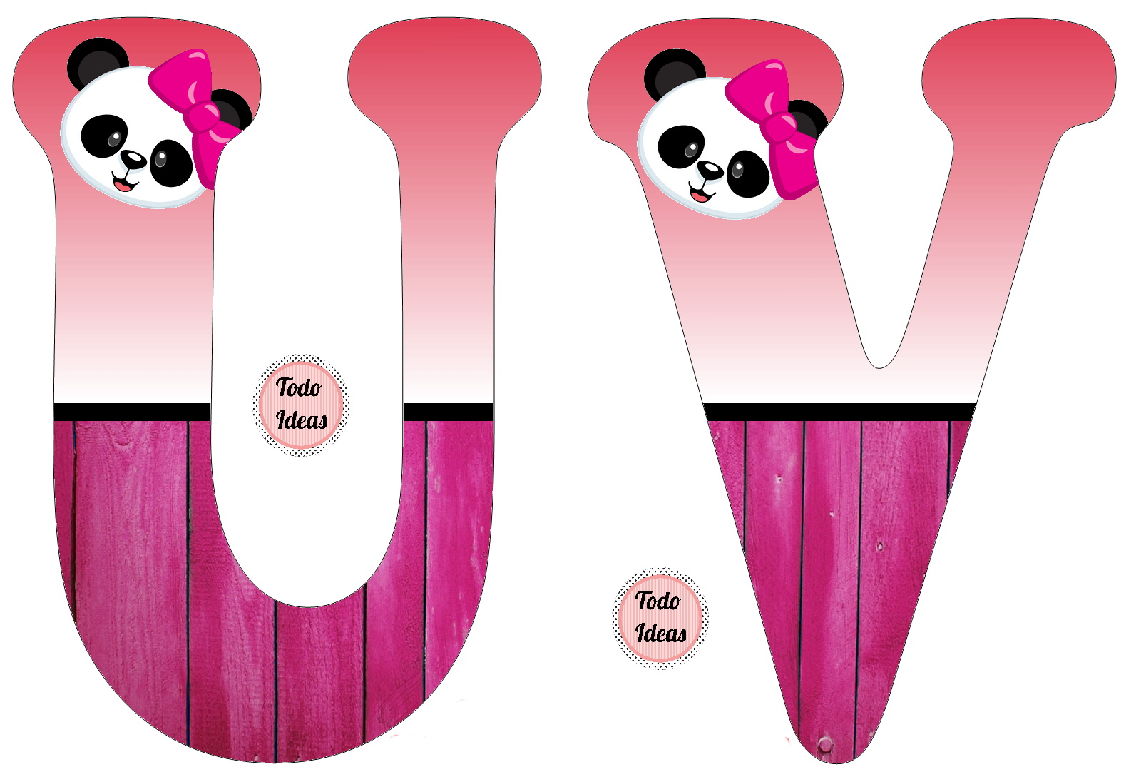 BLOG TODO IDEAS Y MAMI ES DIVERTIDA: ABECEDARIO PANDAS NIÑO Y NIÑA