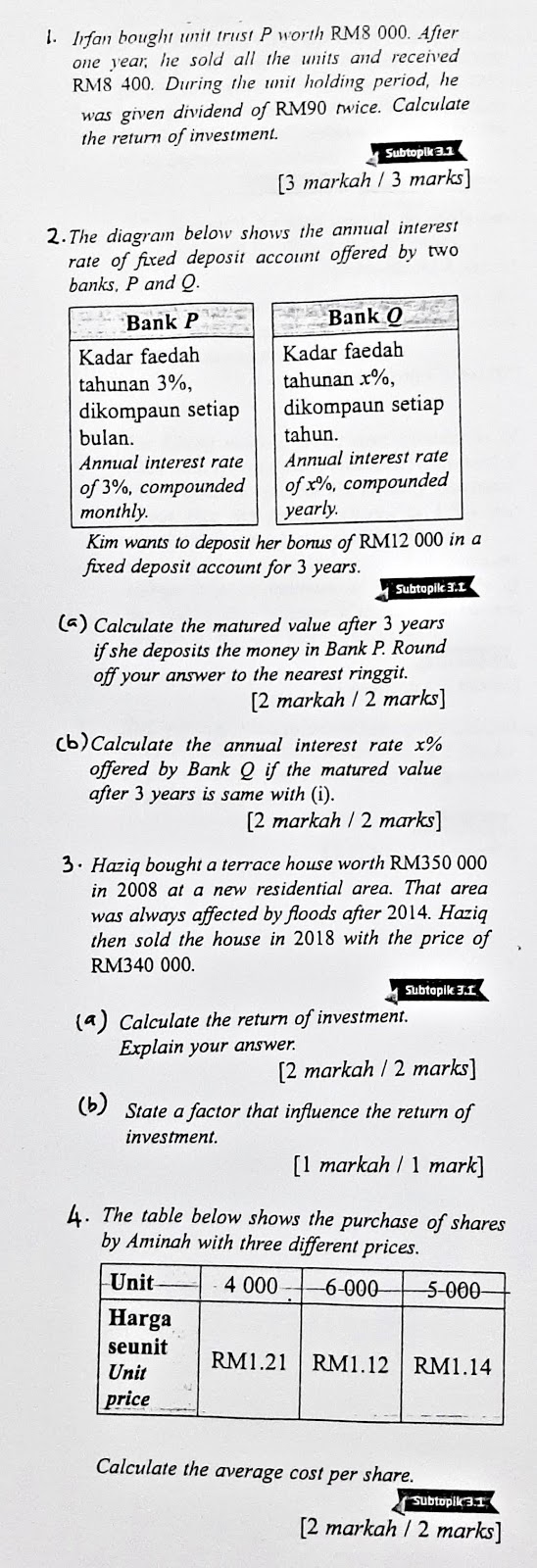 aay TUITION : F3 Math (3/4/2020) - Chapter 3 Consumer Mathematics ...