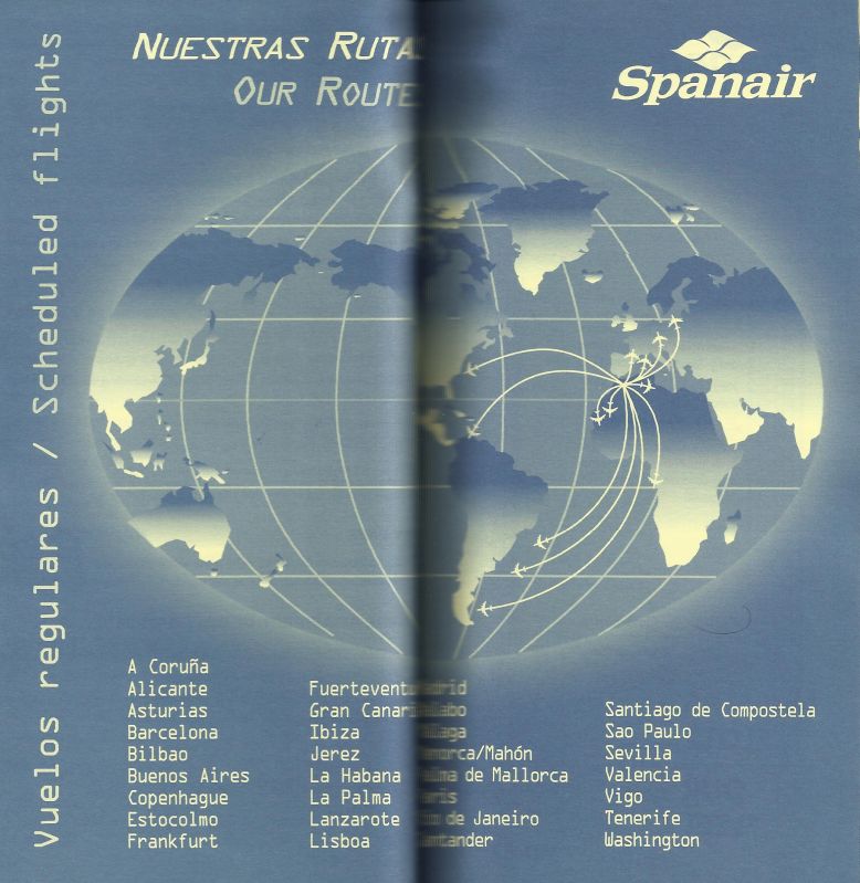 Madrid airport location according to the destination maps of several ...