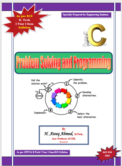 ENGINEERING DRIVE: Problem Solving and Programming for B.Tech I Year I ...