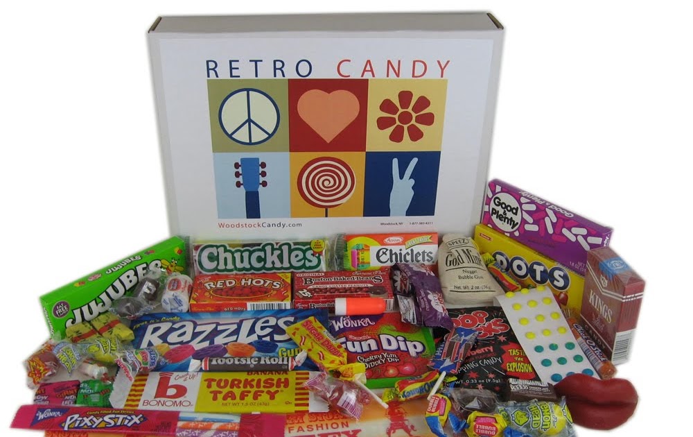 Woodstock Candy Blog: Fun Gift Baskets Box of Retro Nostalgic Candy