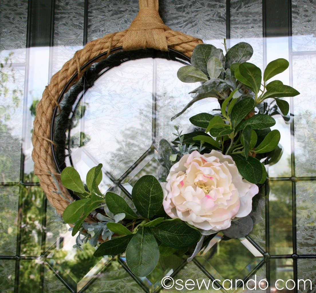Sew Can Do: Easy DIY Rope & Greenery Wreath