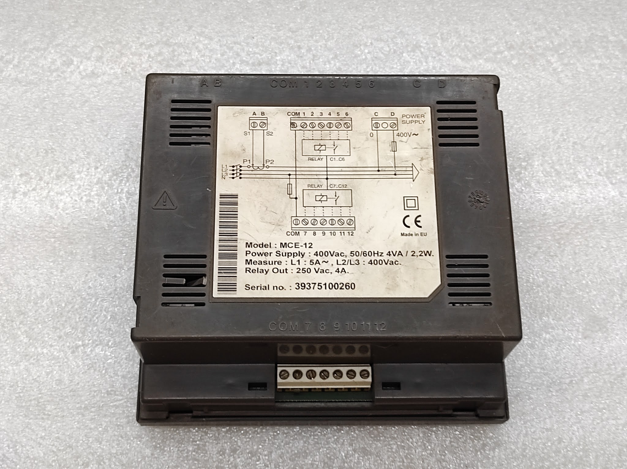 LIFASA MCE-12 POWER FACTOR CONTROLLER 400VAC