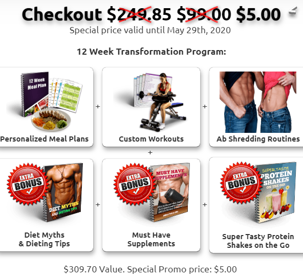 12 Week Body Transformation Program. Complete Online Personal Training.