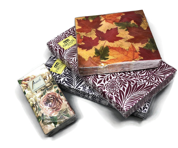 Flame Cut Paper Napkin Decoupage on Wood Tutorial / The Beading Gem