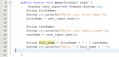 User Input using Scanner class in java ~ Program in Java - Java ...