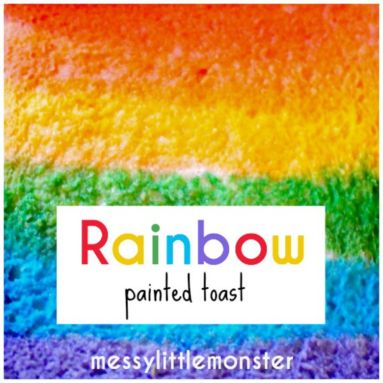 Rainbow Painted Toast - Bread painting to make edible art! - Messy ...