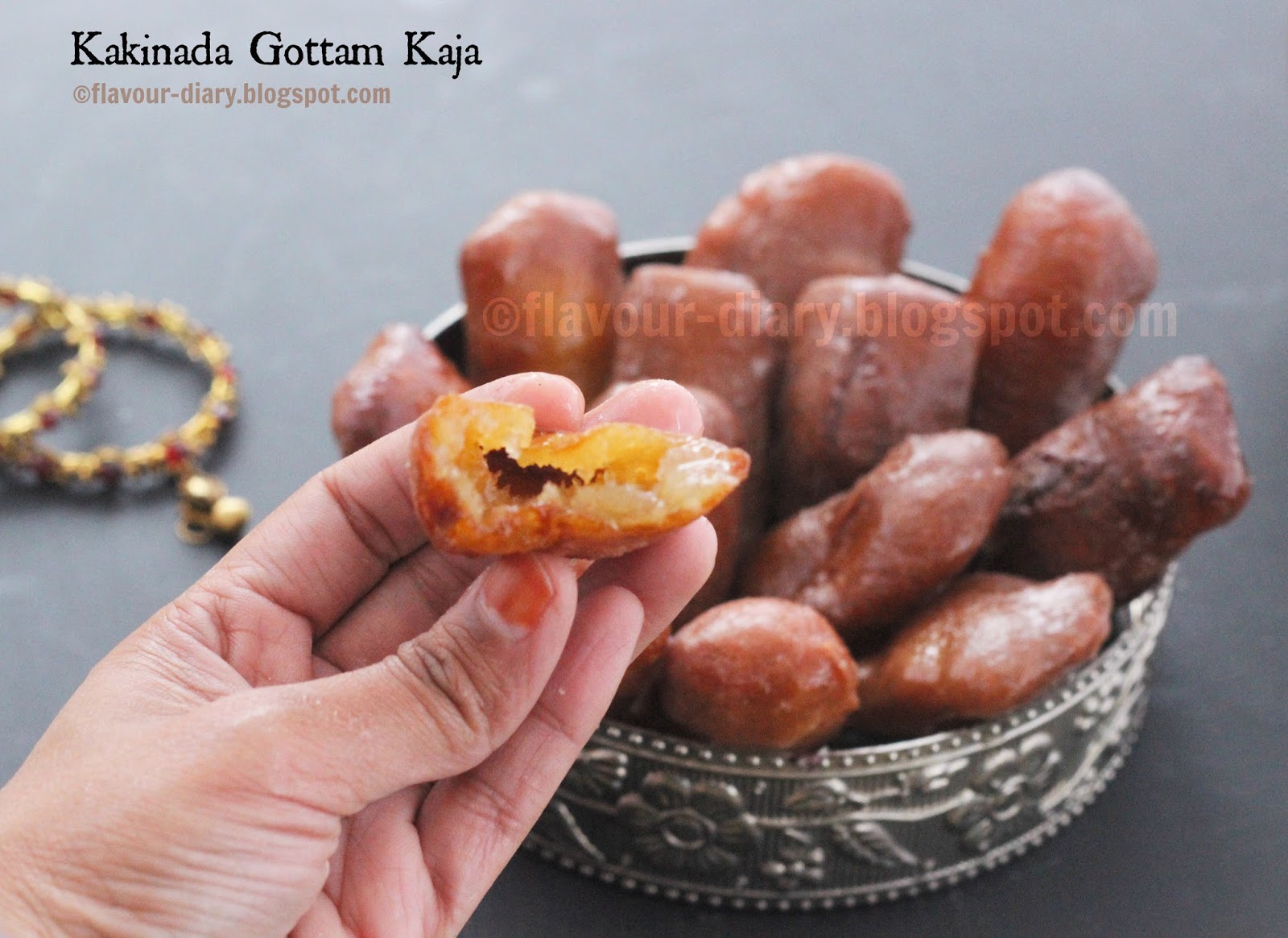 Flavour Diary: Kakinada Gottam Kaja | Indian Dessert Recipe ...