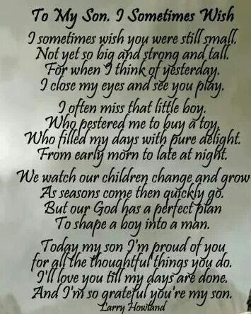 Letter To My Son From Dad ~ Thankyou Letter