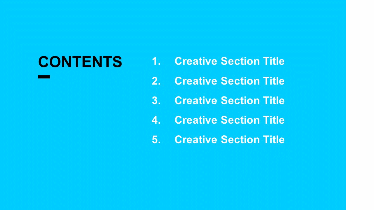 Simple Index Line PowerPoint Templates - PowerPoint Free