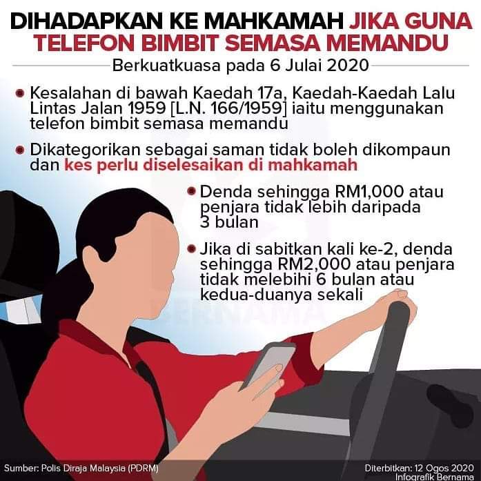 Larangan guna telefon bimbit semasa memandu
