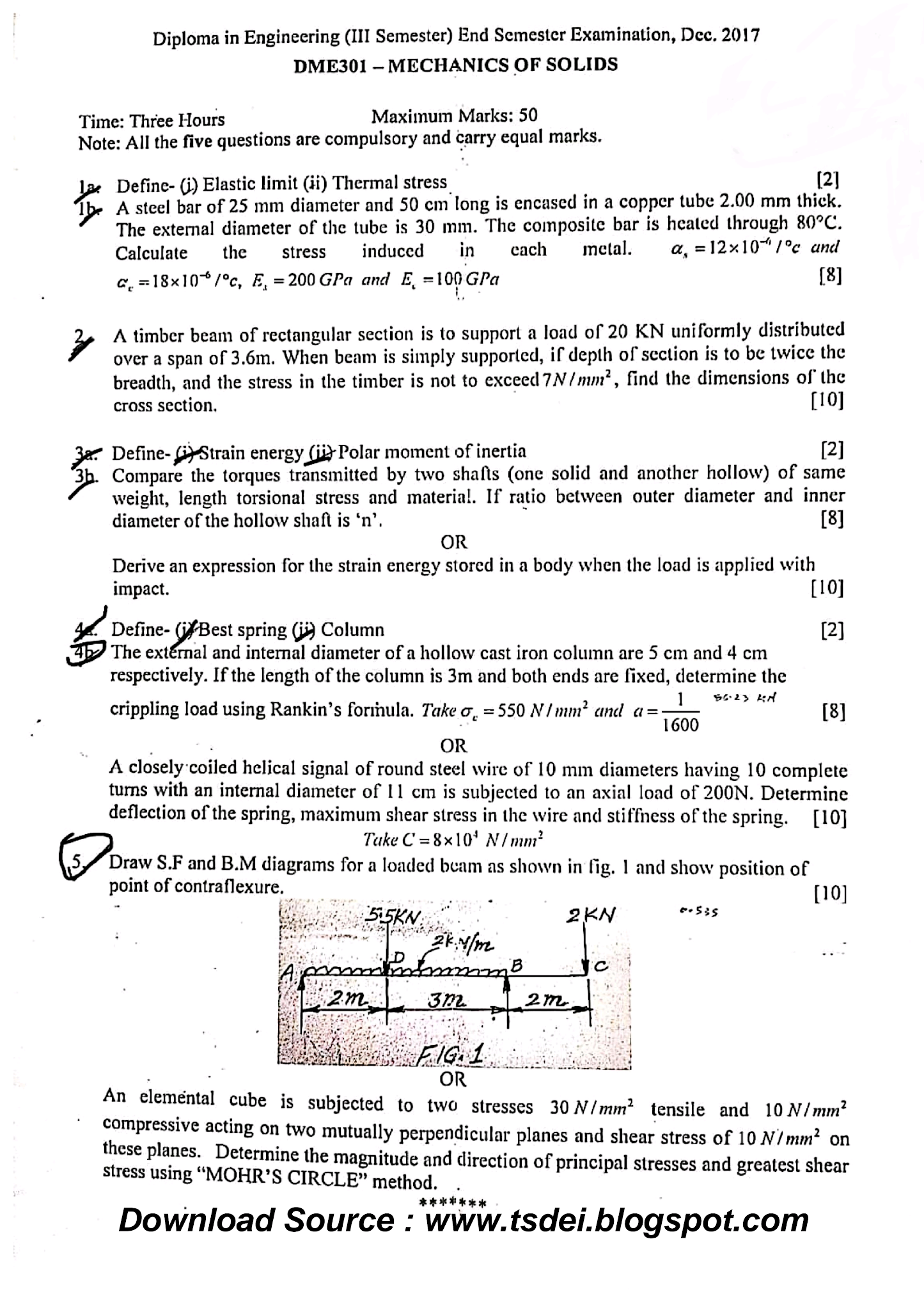3rd SEMESTER END SEM PAPERS