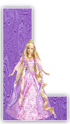 Alfabeto da Barbie lilás com numerais-ALFABETOS LINDOS