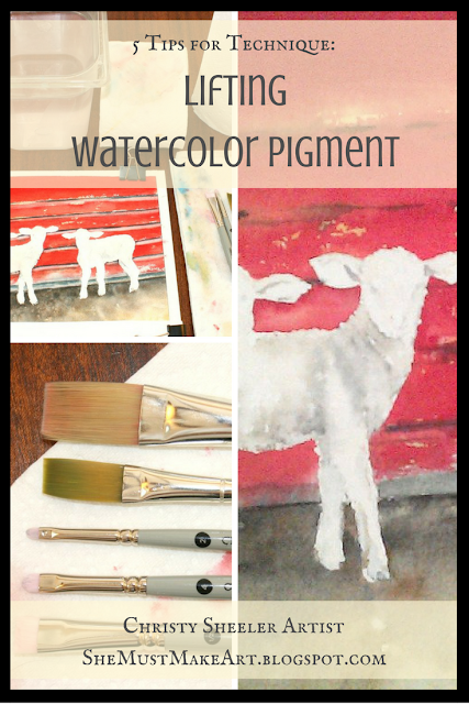 She Must Make Art : 5 Tips for Technique: Lifting Watercolor Pigment