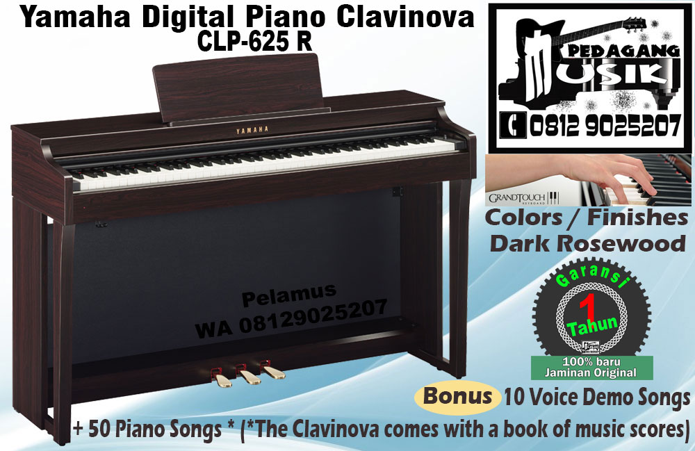 JUAL YAMAHA DIGITAL PIANO CLAVINOVA: CLP SERIES / CLP625-R, CLP-625R, CLP625-R