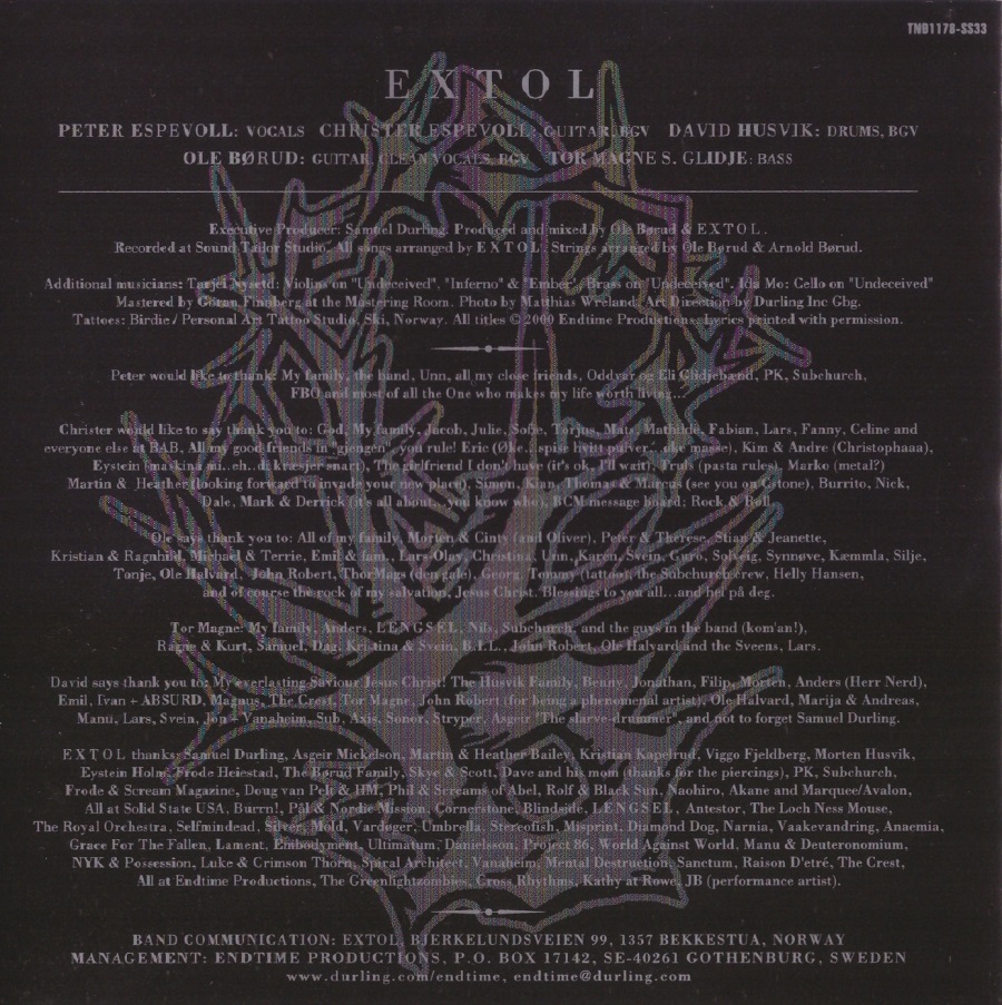 Cries from the Quiet World: Extol "Undeceived"