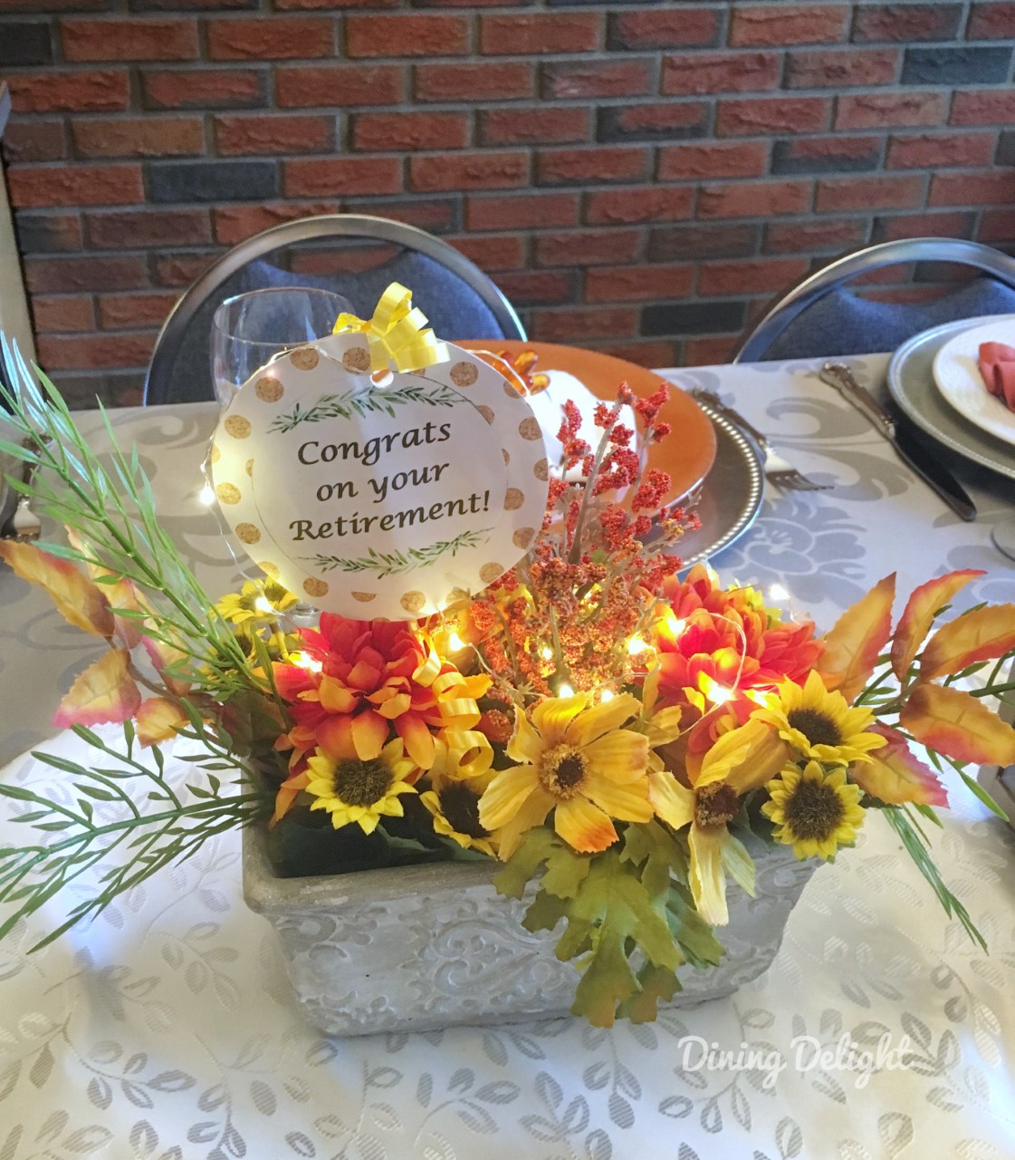 Dining Delight: Fall Retirement Dinner Tablescape - Mine!