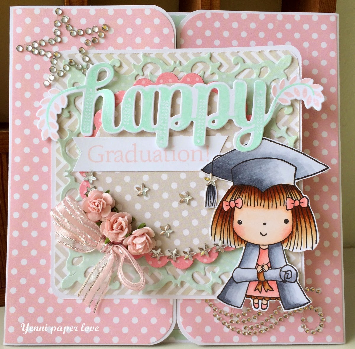 Happy graduation card use Mimi from penny black stamp - Yenni Paper Love