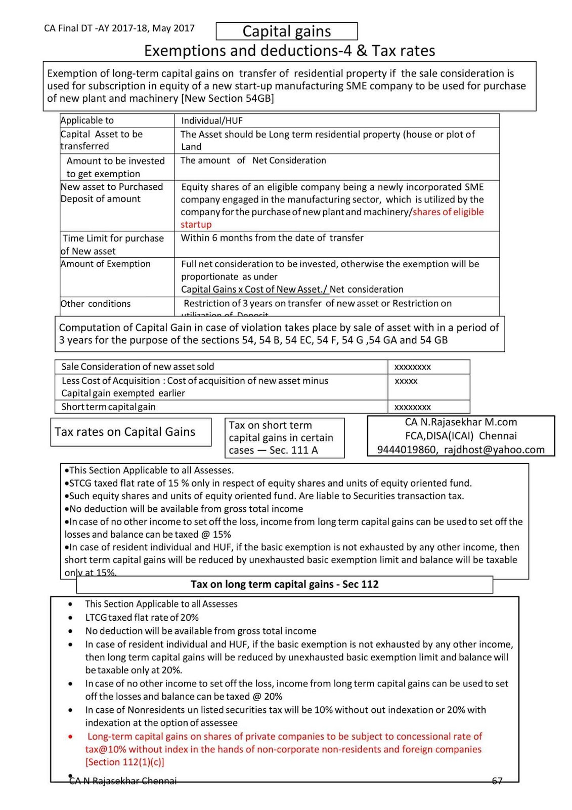 Chartered Accountancy Notes and Important Topics: DIRECT TAX NOTES IN ...