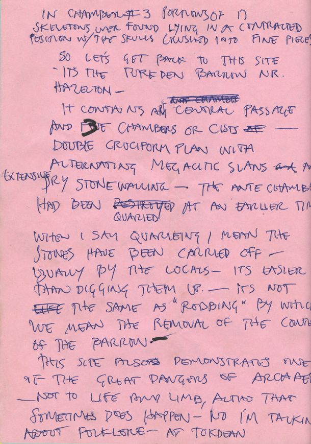 Harrison Ford's Hand Written Notes For Raiders Of The Lost Ark