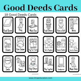 ILMA Education: Printable Good Deeds Cards For Kids Plus Free Colouring