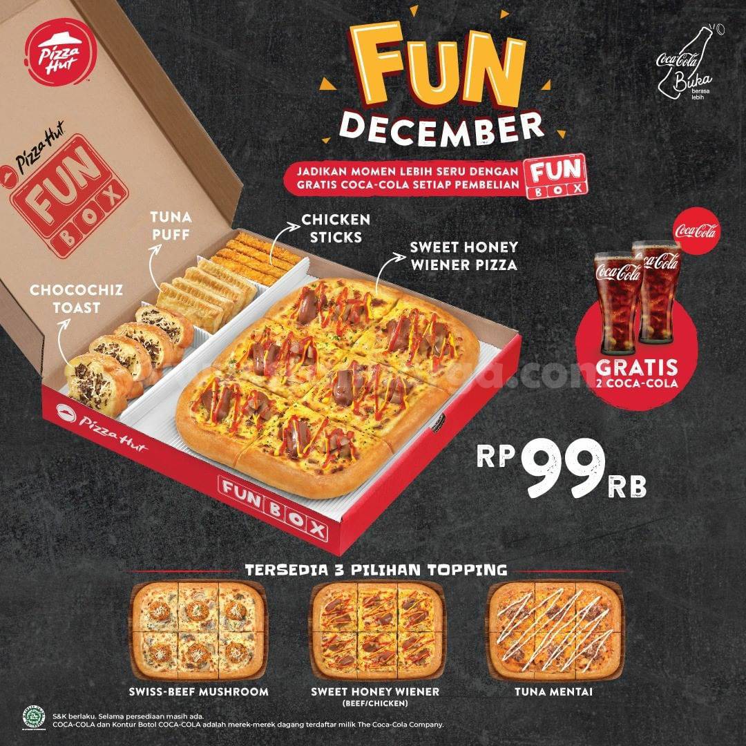 Pizza HUT Promo Paket Fun Box TUNA Mentai Pizza – Harga hanya Rp. 99.000 /paket | scanharga