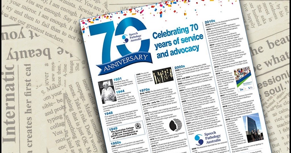 Speaking my languages: Speech Pathology Australia celebrates its 70th ...
