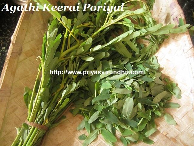 Priya's Virundhu: Agathi Keerai Poriyal/Agathi Keerai Curry –How to ...