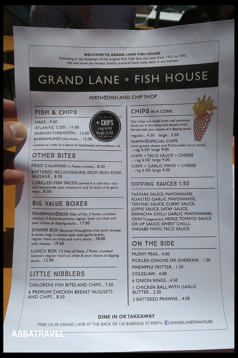 ABBATravel: Perth - To Eat 05Feb2019 (Grand Lane Fish House)