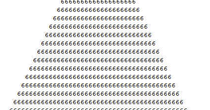 Java Programs: Java Program to print a triangle with specific number