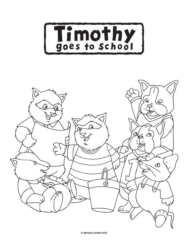 Timothy Goes To School Coloring Pages Sketch Coloring Page