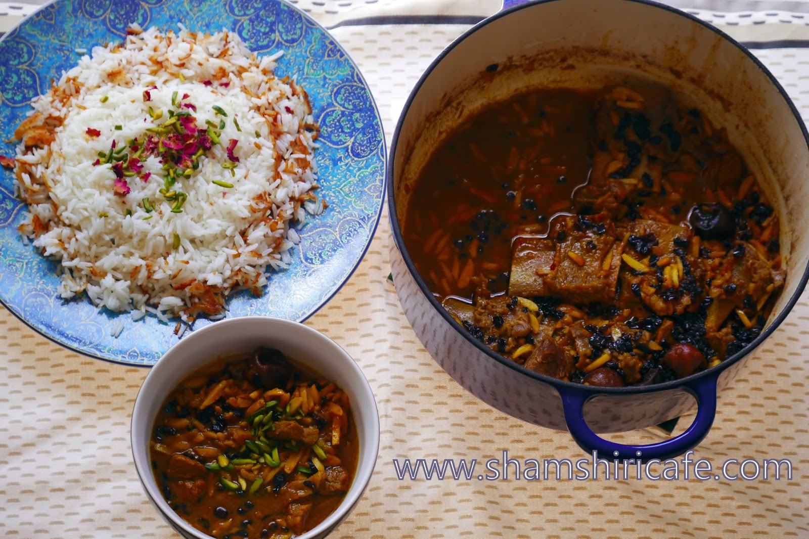Khoresh-e Khalal; Persian lamb and slivered almond stew