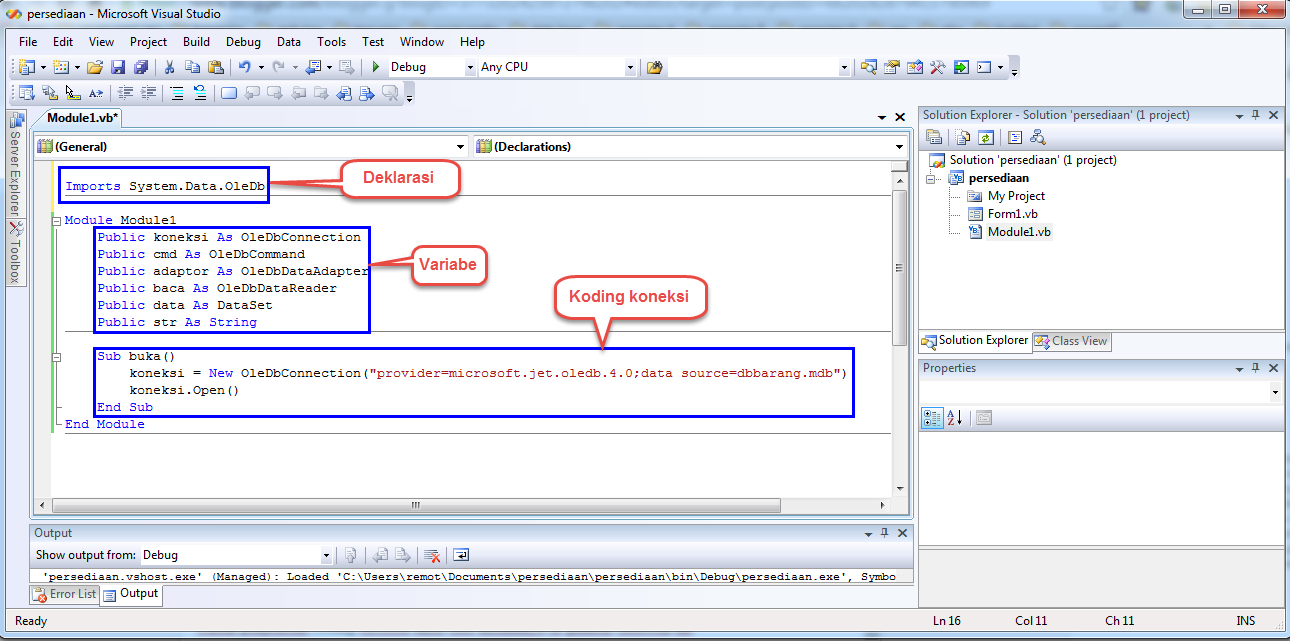 MEMBUAT KONEKSI VB. NET DENGAN DATABASE MS. ACCESS | Tips Seputar ... MEMBUAT KONEKSI VB. NET DENGAN DATABASE MS. ACCESS | Tips Seputar ...