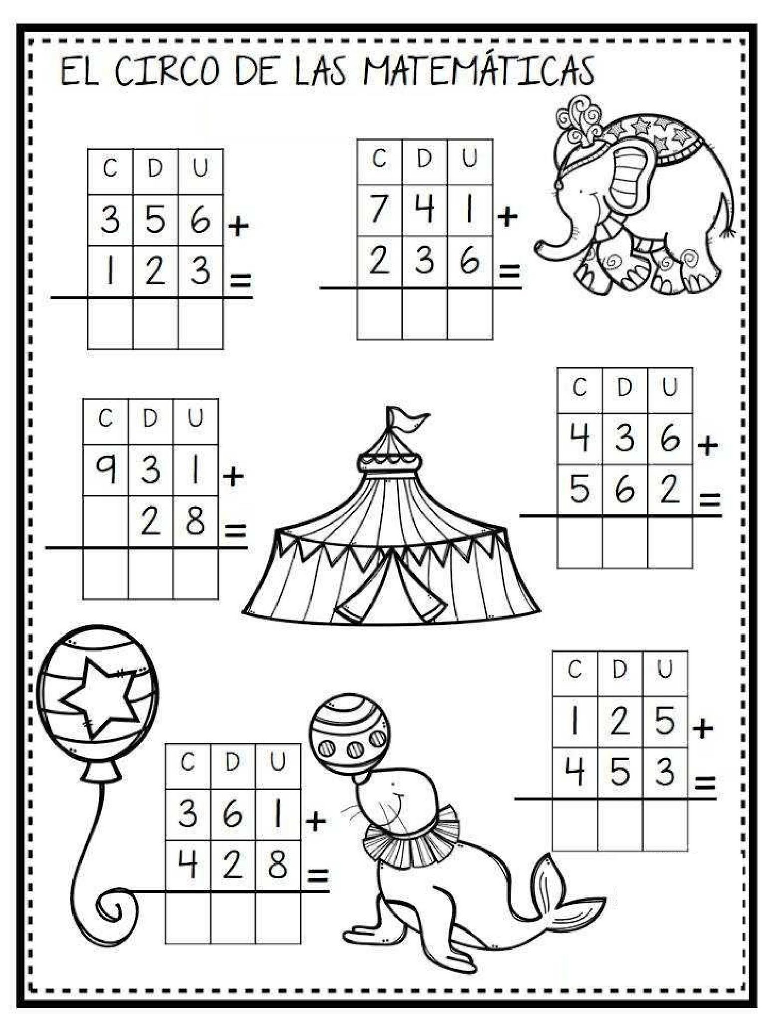 Material Educativo: Ejercicios Divertidos de Matematica sobre las Suma ...