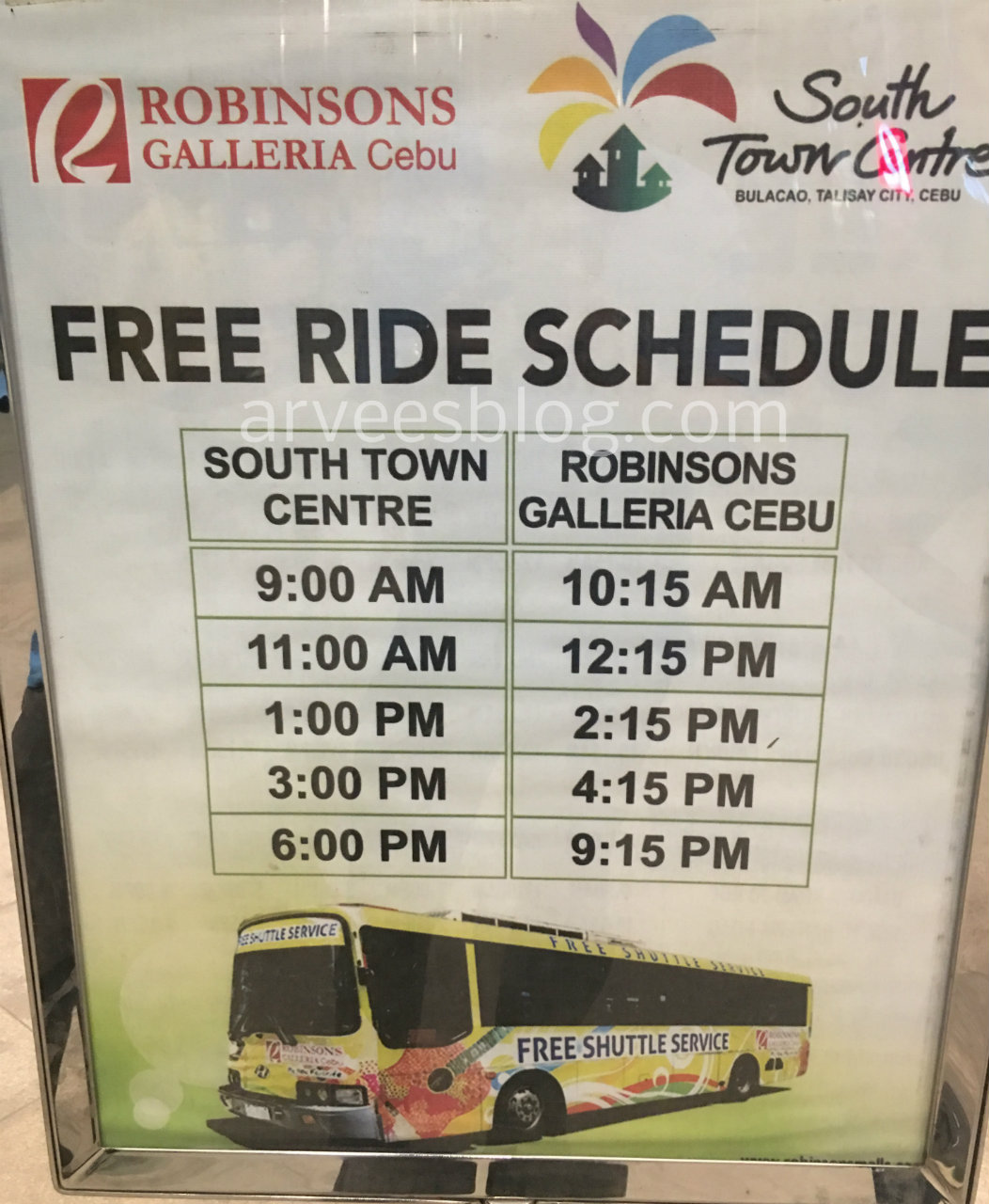 Robinsons Galleria Cebu Free Shuttle Service, Schedules and Routes ...