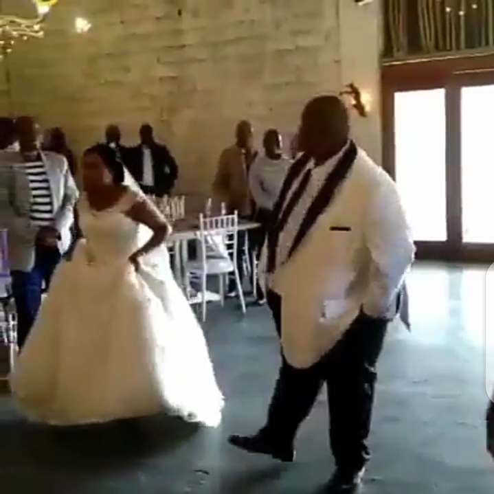 While the excited gorgeous bride danced with with much gusto, the big ...