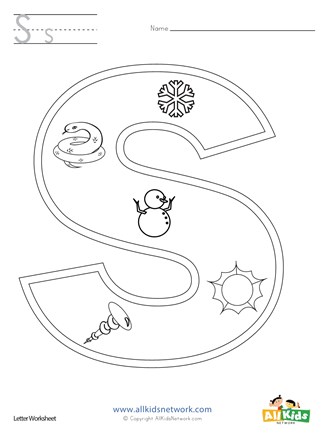 S Coloring Page ~ Coloring Print