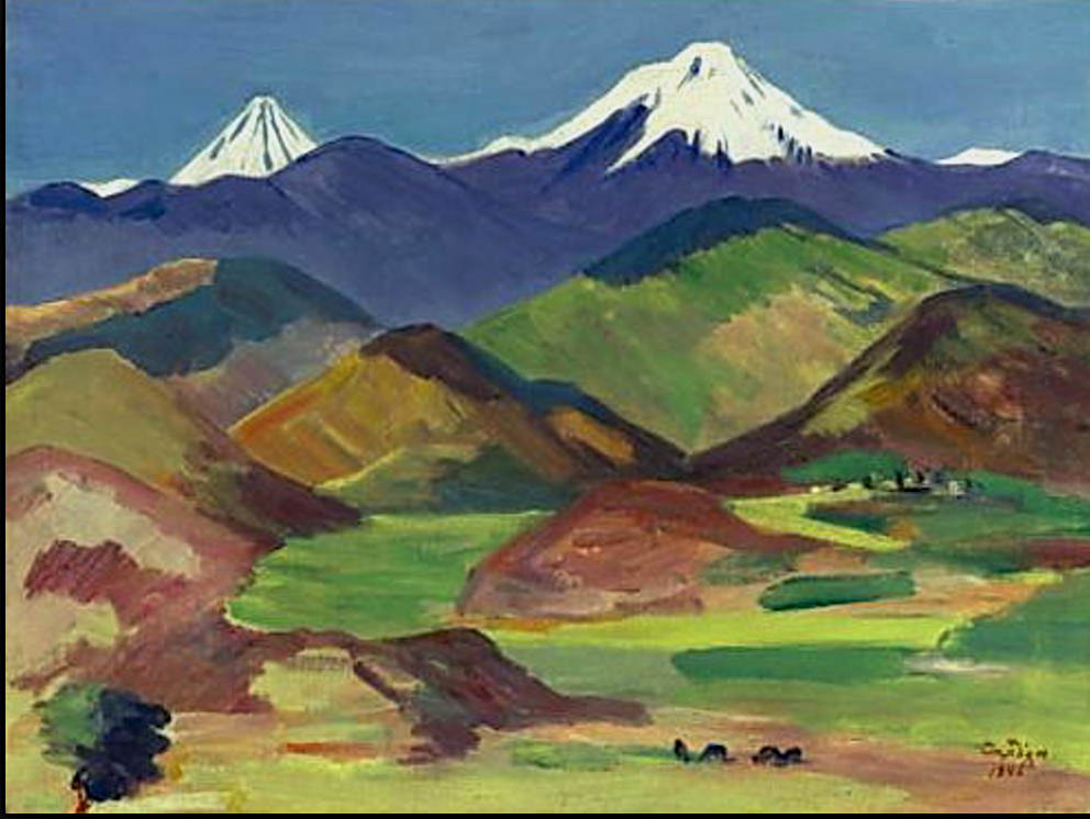 MARTIROS SERGEYEVICH SARYAN (1880-1972) Mount Ararat (5,137 m- 16,854ft ...
