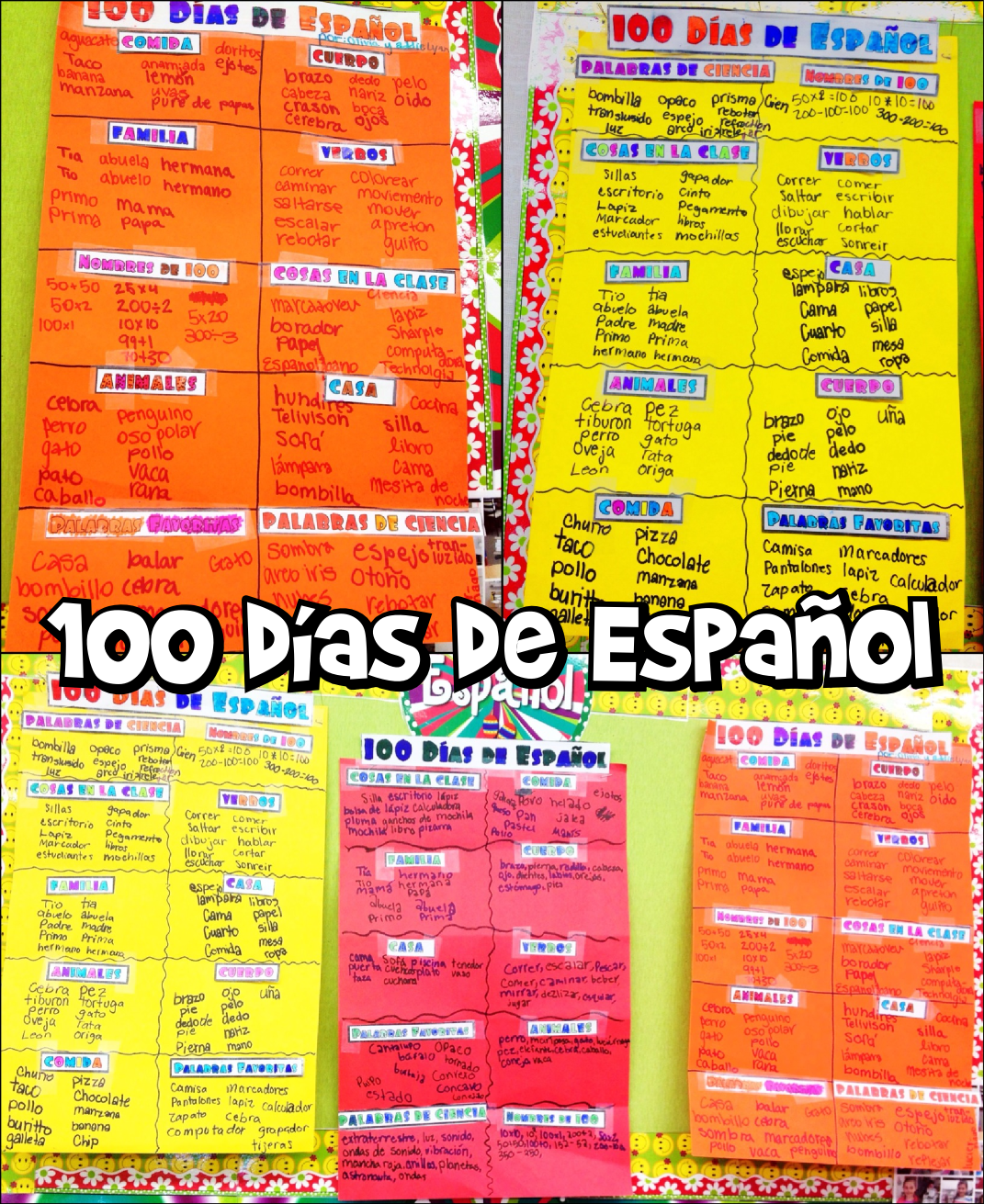 100 Dias de Espanol (100 Days of Spanish) Posters - FlapJack