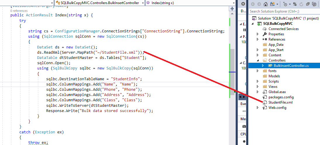 SQL Bulk Copy in ASP.Net MVC C# - CoreProgram