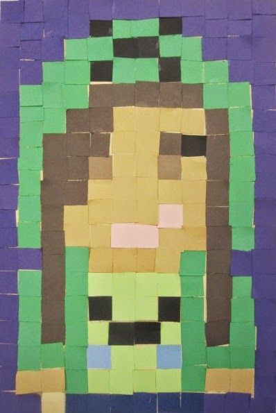 Festus Elementary Choice Art: Minecraft Portraits