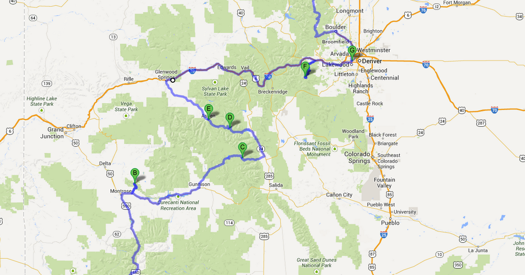 Dream Stream Colorado Map