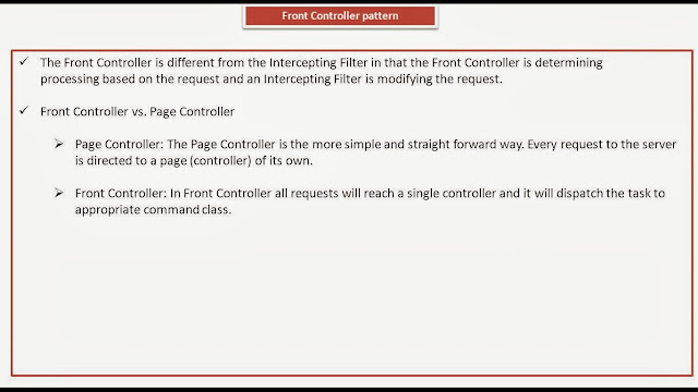 Java Ee Front Controller Design Pattern Key Points