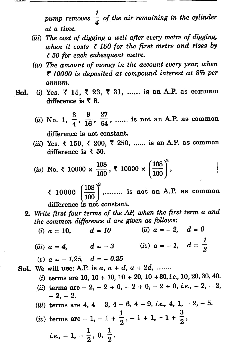 Arithmetic progressions class 10 math - Studypur