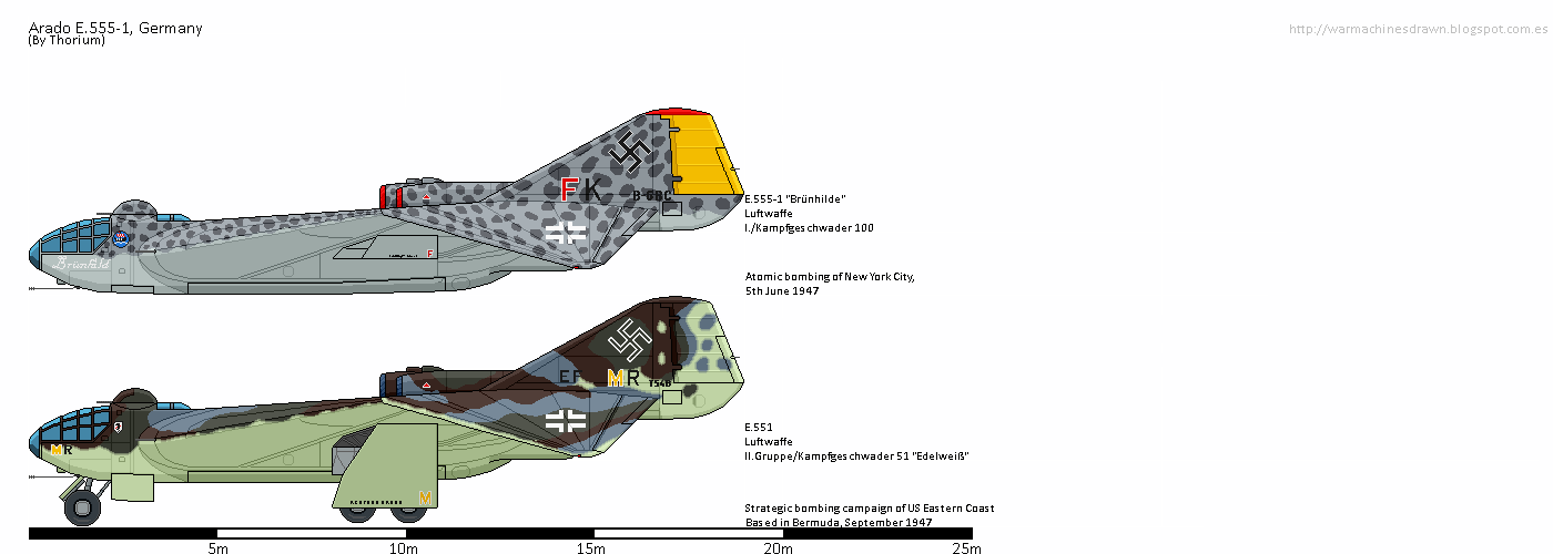 War Machines Drawn: Arado E.555-1
