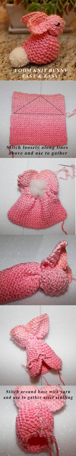 LOOM KNIT BUNNY TUTORIAL | Loom Knitting by This Moment is Good!