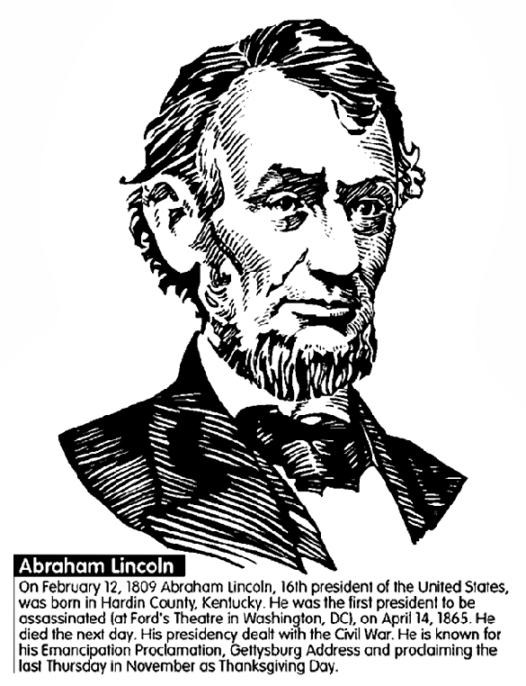 Abraham Lincoln Coloring Page ~ Coloring Pages